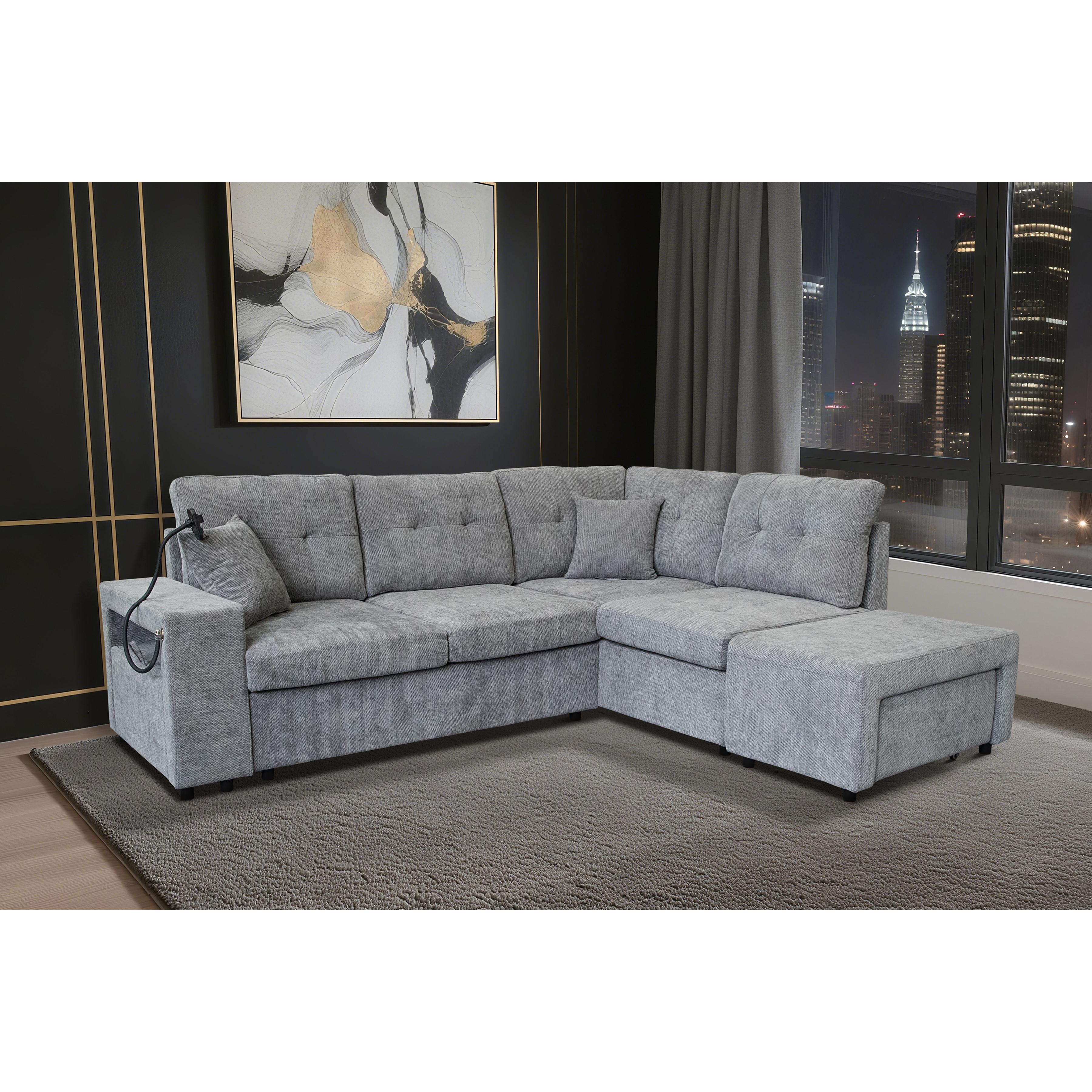 Primo International Mobilier modulaire 3-pièces Elden en tissu Elden