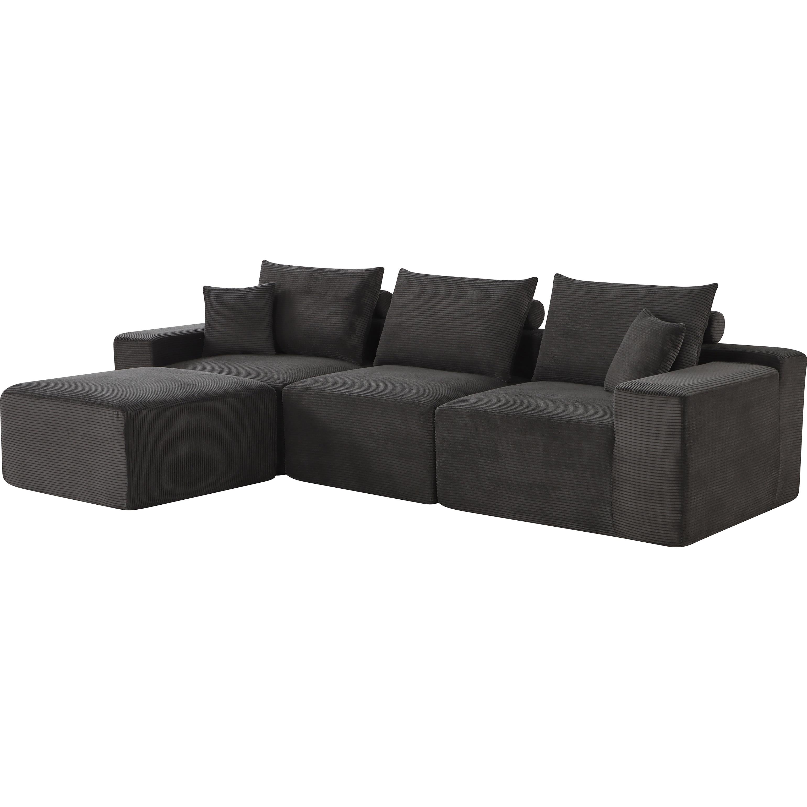 Primo International Mobilier modulaire 3-pièces Athena en tissu Athena
